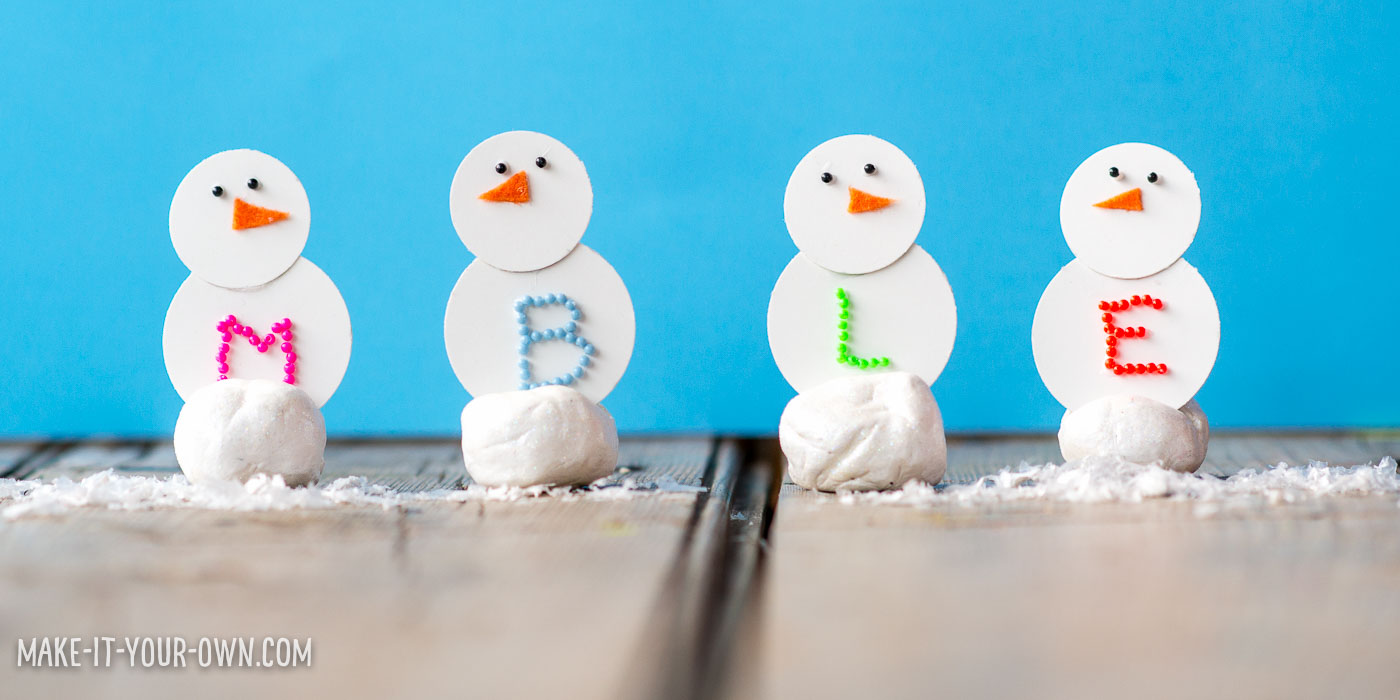 » Snowball or Snowperson Place Card Holders